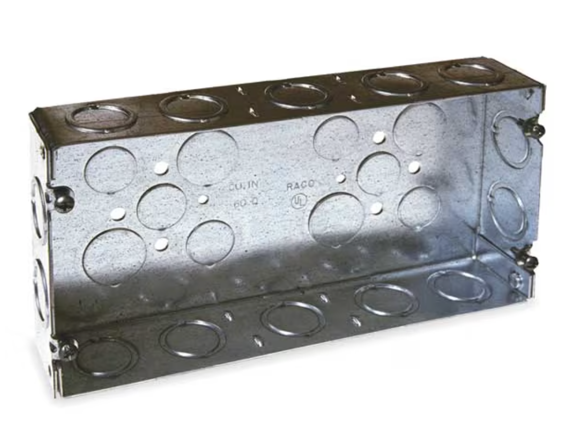 4 gang switch box metallic