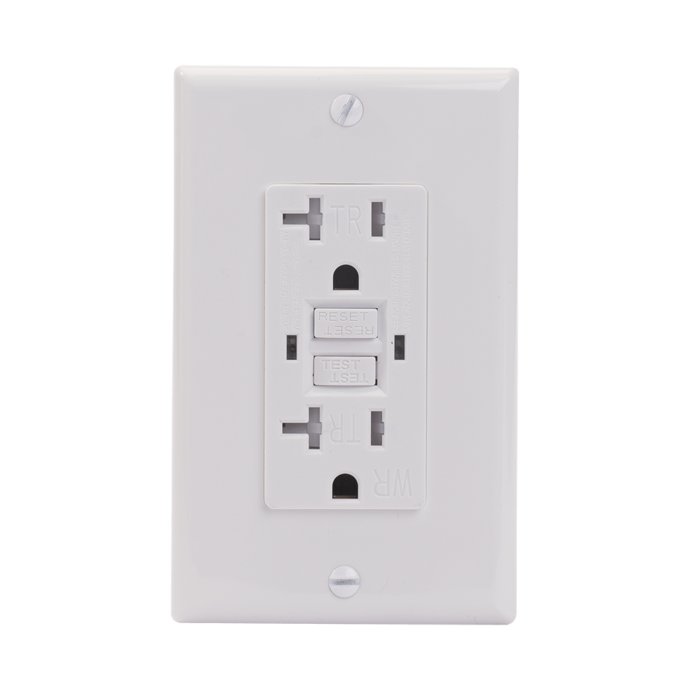 20Amp/125Volt GFCI, Duplex Tamper Resistant/Weather Resistant GFCI Out