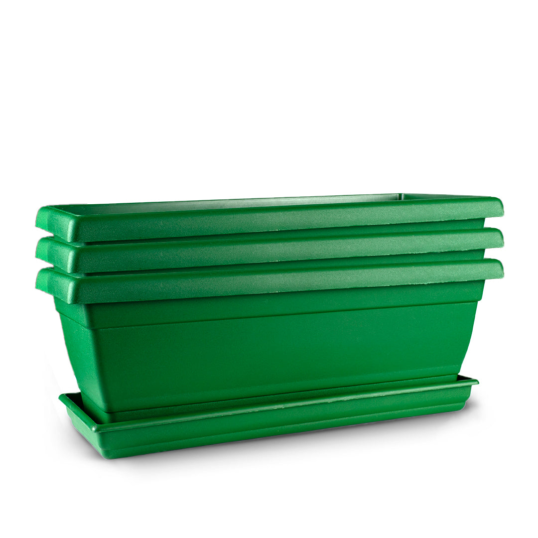 Rectangular Flower Pot 20" D52 Green - Classic Line.